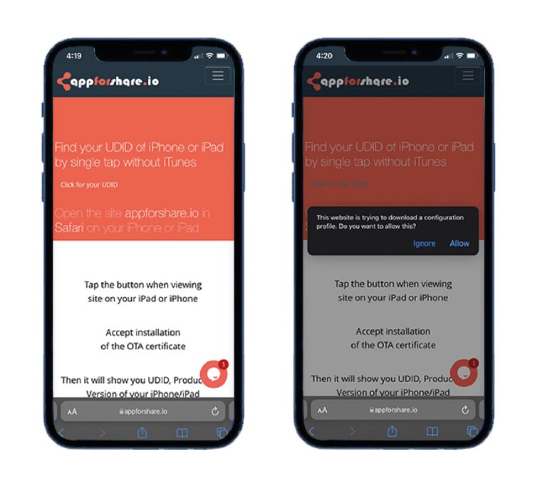 How to Discover UDID on iPhone via Appforshare.io - appforshare.io